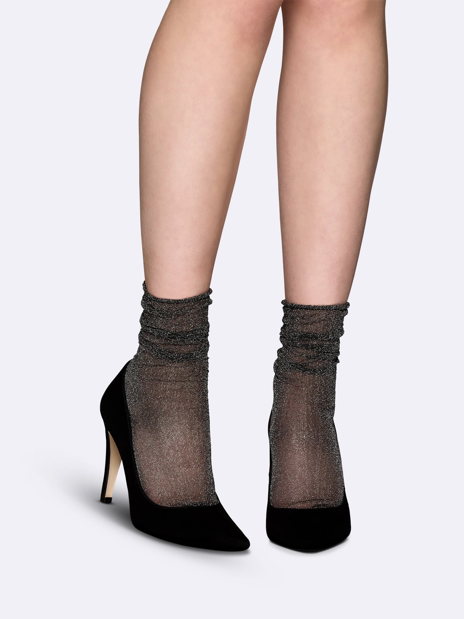 SHIMMER Ankle Sock In Black For Women - Vogue | Nanso