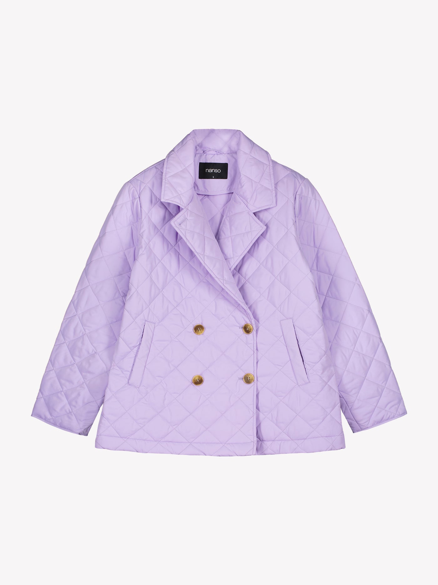 KIPPARI Women's Lilac Quilted Jacket with a Collar | Nanso