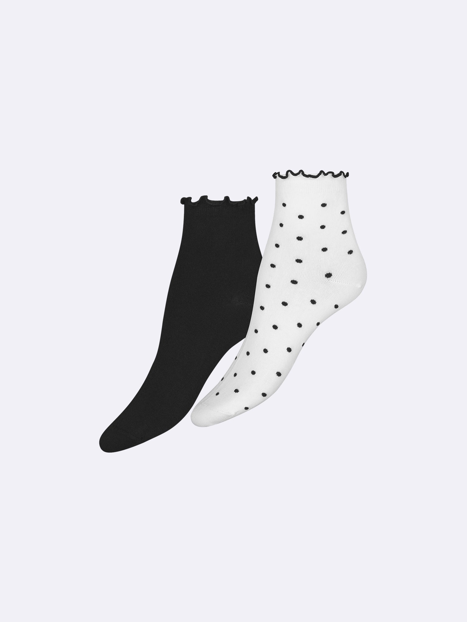 SERENA Short Polka Dot Sock, 2-Pack In White For Women - Vogue | Nanso